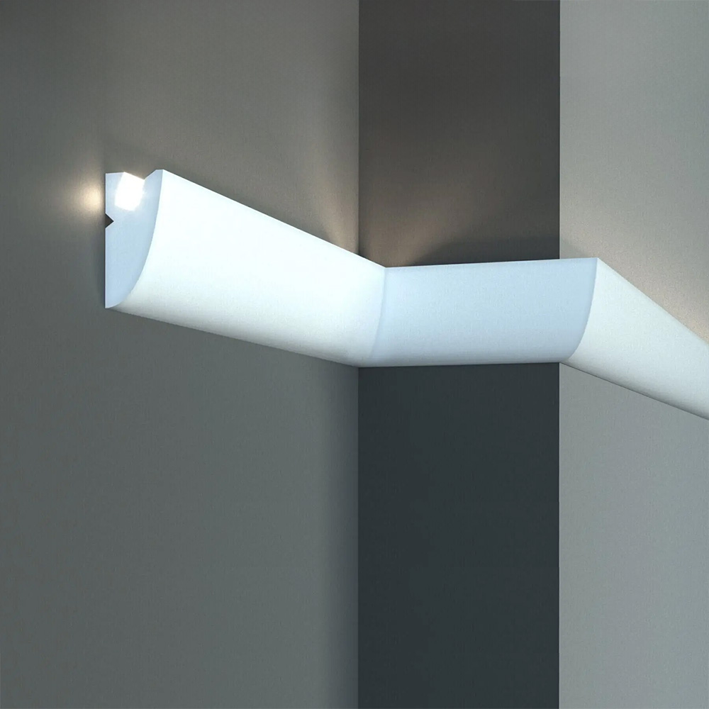 Elite Decor Lichtleiste KD304 Polystyrol 45 x 95 x 1150 mm Weiß ...