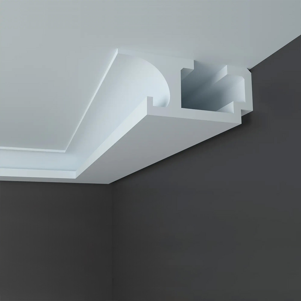 Elite Decor Lichtleiste KD409 Polystyrol 120 x 250 x 1150 mm Weiß ...